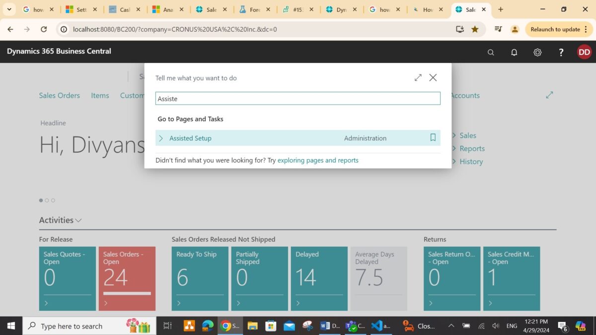 Cash Flow Forecast in Microsoft Dynamics 365 Business Central